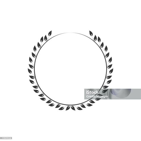 빈티지 꽃 라운드 프레임입니다 블랙 장식 아이비 화환 벡터 일러스트레이션 귀여운에 대한 스톡 벡터 아트 및 기타 이미지 귀여운 기혼 디자인 Istock