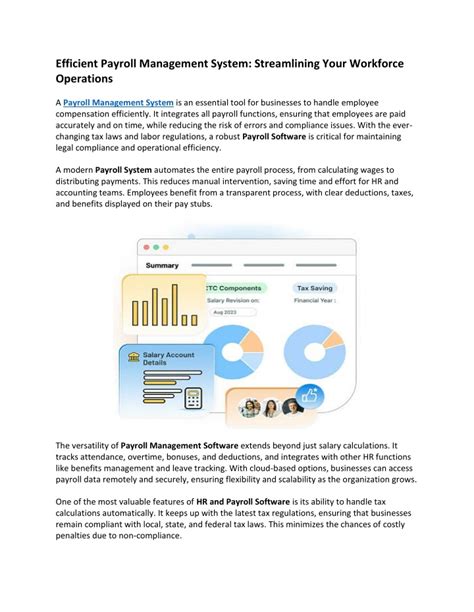 Ppt Efficient Payroll Management System Streamlining Your Workforce