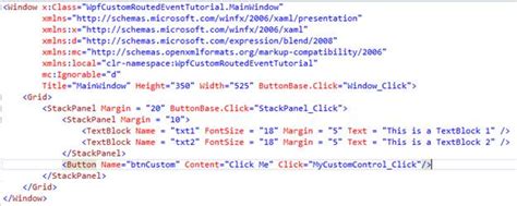 Routed Events WPF Tree Structures Event Sequence For Beginners