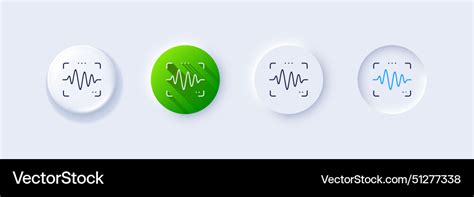 Voice Wave Line Icon Sound Scan Sign Icons Vector Image