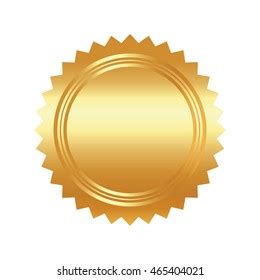 Vector Illustration Certificate Gold Foil Seal Stock Vector Royalty