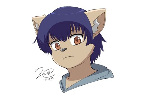 Kan 작가 아트머그 Ld 소년 수인 중심 커미션