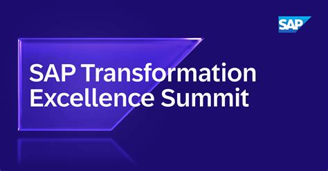 Sap Transformation Excellence Summits 2025