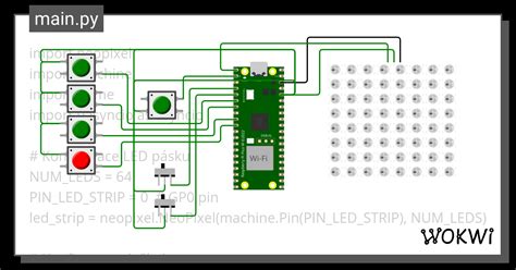 Pi Test 8x8 Wokwi Esp32 Stm32 Arduino Simulator