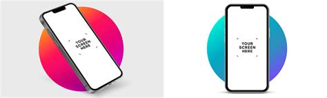 투명 스크린으로 격리된 사실적인 스마트폰 모형 스마트 폰 모형 컬렉션 장치 전면 보기 흰색 배경에 그림자가있는 3d 휴대 전화 사실적이고 평평하며 선 스타일 Brand