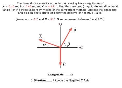 Solved The Three Displacement Vectors In The Drawing Have Chegg Com