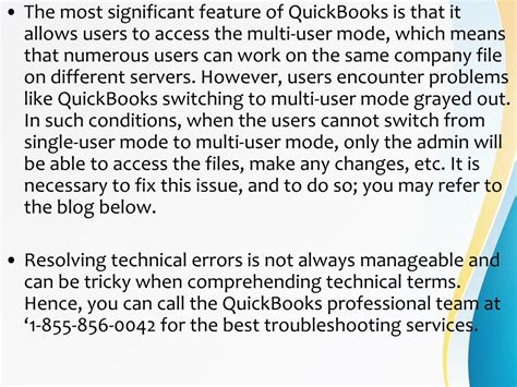 Ppt Quickbooks Switch To Multi User Mode Powerpoint Presentation