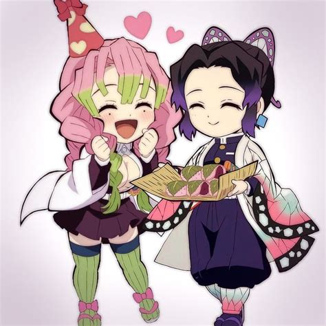 Mitsuri And Shinobu Icon Anime Chibi Slayer Anime Demon King Anime