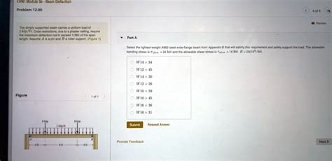 Problem 1290 4015 The Simply Supported Beam Carries A Uniform Load Of 2