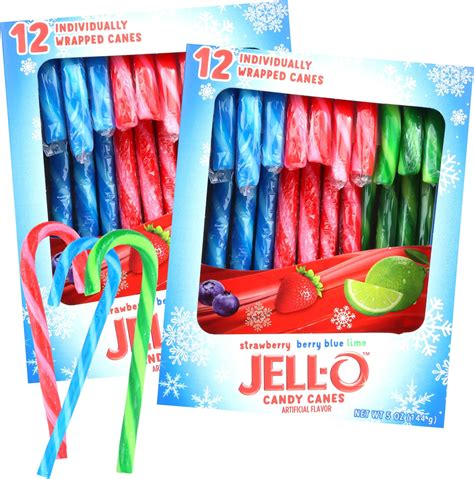 Limited Edition Jello Candy Canes Fruit Flavored Holiday