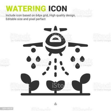 흰색 배경에 격리 된 글리프 스타일의 아이콘 벡터를 급수합니다 디지털 농업 기술 산업 농업 및 모든 프로젝트를 위한 벡터 일러스트 관개 기호 기호 기호 아이콘 개념 관