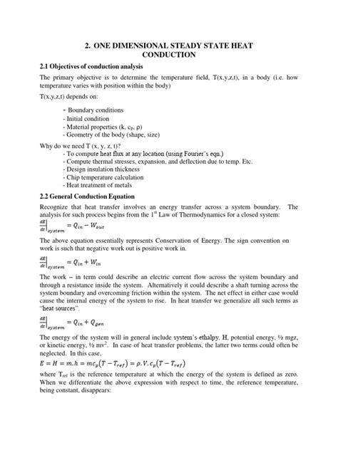 Steady State 1d Conduction Pdf Thermal Conduction Heat Transfer