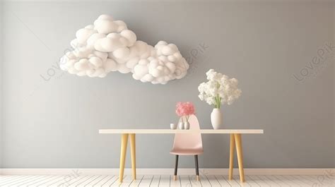 꽃구름 3d 렌더를 걸어 미니멀리스트 인테리어 디자인 강화 리스 배경 거실 가구 배경 테리 배경 이미지 Hd 리스 거실 가구 테리 배경 사진 무료 다운로드