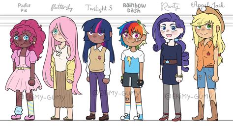 Mlp Mane 6 Human Anime