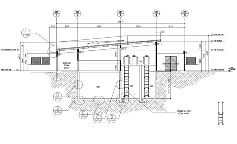 Section Cistern Tank And Pit Detail Dwg File