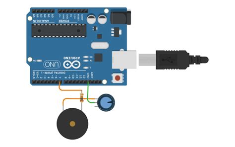 Circuit Design Speaker With Potentiometer Tinkercad