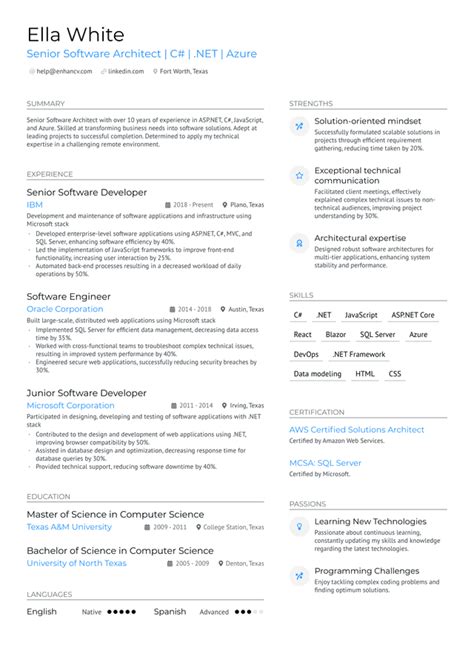 Net Developer Resume Examples Guide For