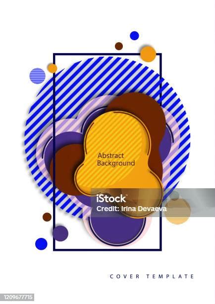 창조적 인 추상적 인 밝은 배경 흰색 배경에 부드러운 흐르는 액체 원과 줄무늬 인쇄 포스터 전단지용 템플릿 0명에 대한 스톡 벡터 아트 및 기타 이미지 Istock