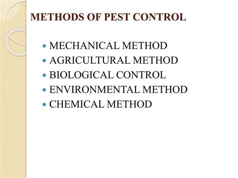 Types Of Pest Control And Methods Of Pest Control Pptx