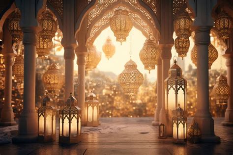 islamic background featuring a blend of generative ai stock