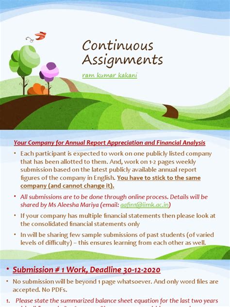 Continuous Assignments Ram Kumar Kakani Download Free Pdf Balance
