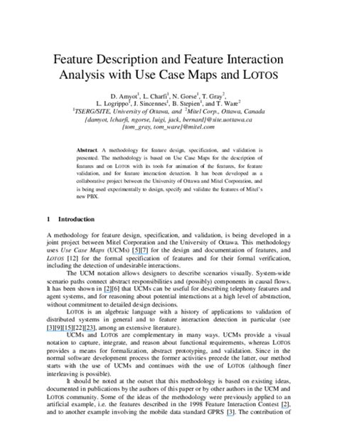 Pdf Feature Description And Feature Interaction Analysis With Use