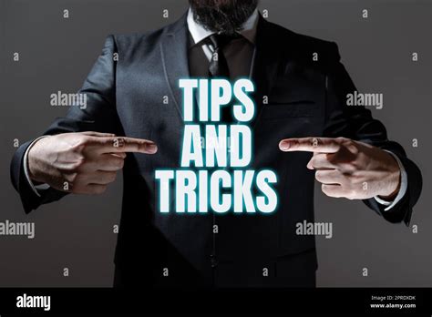 Conceptual Display Tips And Tricks Internet Concept Steps Life Hacks