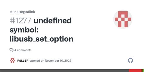 Undefined Symbol Libusbsetoption · Issue 1277 · Stlink Orgstlink