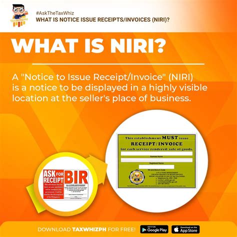 Ask The Tax Whiz What Is Notice Issue Receiptsinvoices Niri