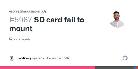 SD Card Fail To Mount Issue 5967 Espressif Arduino Esp32 GitHub