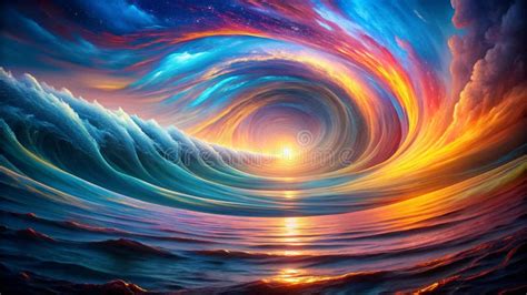 Abstract Representation Of Data Flow In The Virtual World Ai Generated