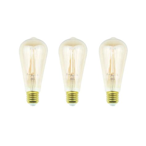 Ecosmart Led St19 E26 60w Equivalent Vintage Edison Light Bulb Dimmable