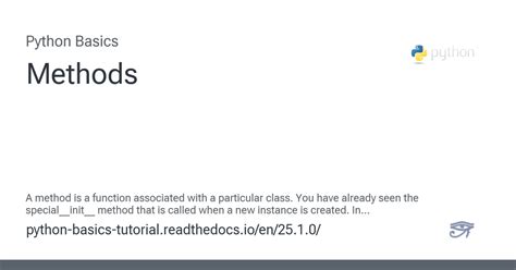 Methods Python Basics 2510