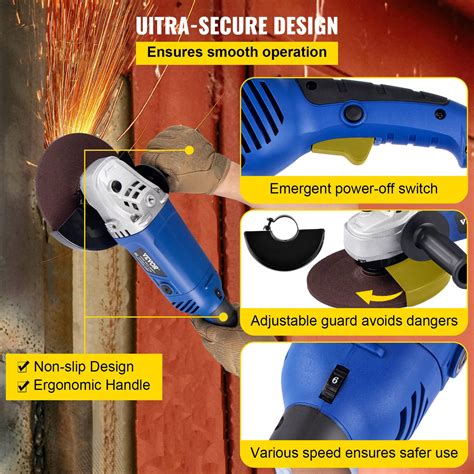 Angle Grinder 7 Inch Powerful Grinder Tool 13 Amp Power Grinder With