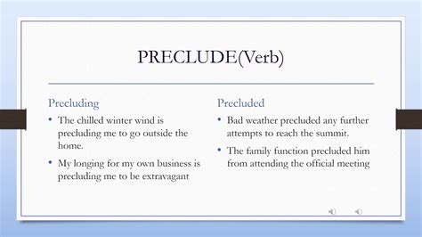 Preclude