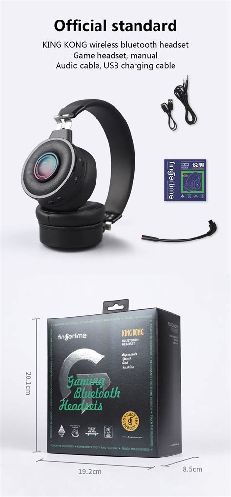 Kingkong Colorful Led Light Wireless Gaming Bluetooth Headphones Hifi Stereo Earphones Headset