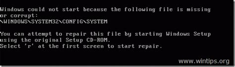 How To Fix Windows XP Registry Error C Windows System32 Config