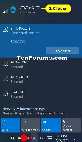 How To Connect And Disconnect A Cellular Data Network In Windows Tutorials