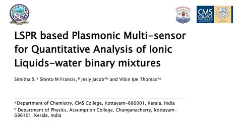 Plasmonic Sensors Pptx