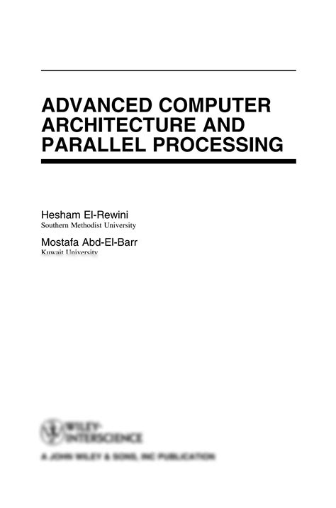 Solution Advanced Computer Architecture And Parallel Processing