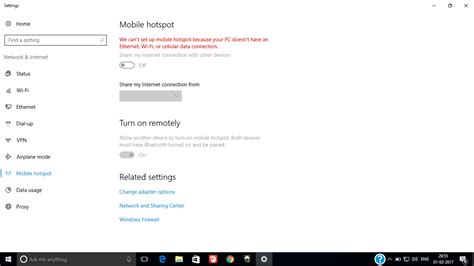 Mobile Hotspot In Windows Microsoft Community