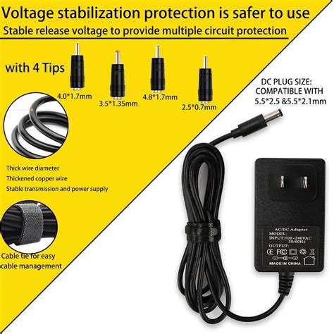 Buy 9v 1a Ac Dc Adapter Power Supply Cord Dc Plug 55x21mm And 25mm