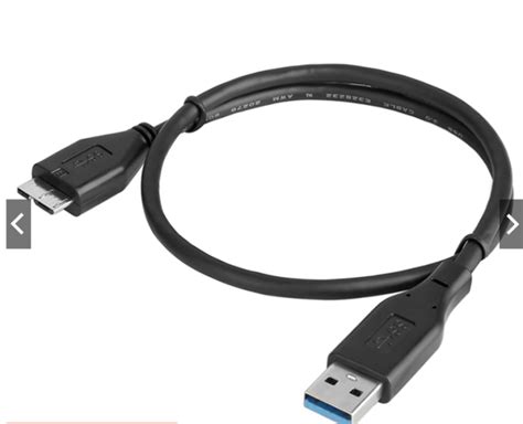 Usb 30 5gbps Type A Male To Micro B Male Black External Hard Disk