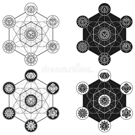 Metatron Vector Design With Chakra Symbol Stock Vector Illustration Of Mathematics Scientific