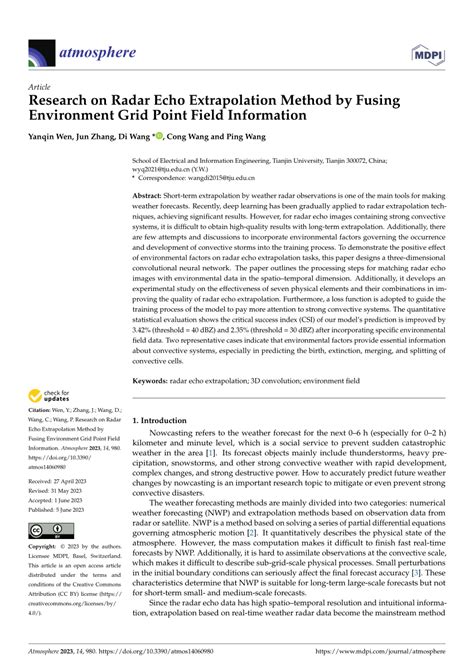 pdf research on radar echo extrapolation method by fusing environment