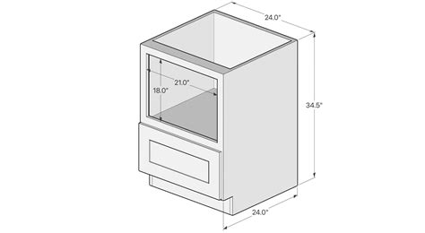 Grey Shaker Base Microwave Cabinet 24 Current Cabinetry