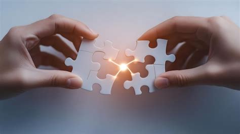 Hands Connecting Puzzle Pieces Collaboration Concept Premium Ai Generated Image