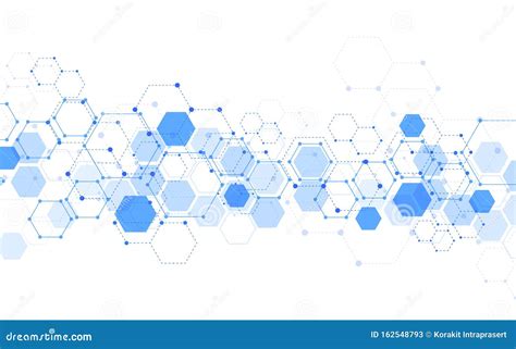 Molecular Structure Abstract Tech Background Medical Design Stock Vector Illustration Of