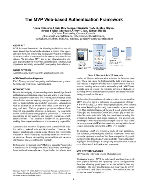 Pdf The Mvp Web Based Authentication Framework