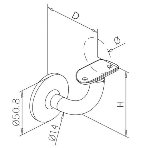 Handrail Plate Bracket With Smooth Angle Stem S3i Group
